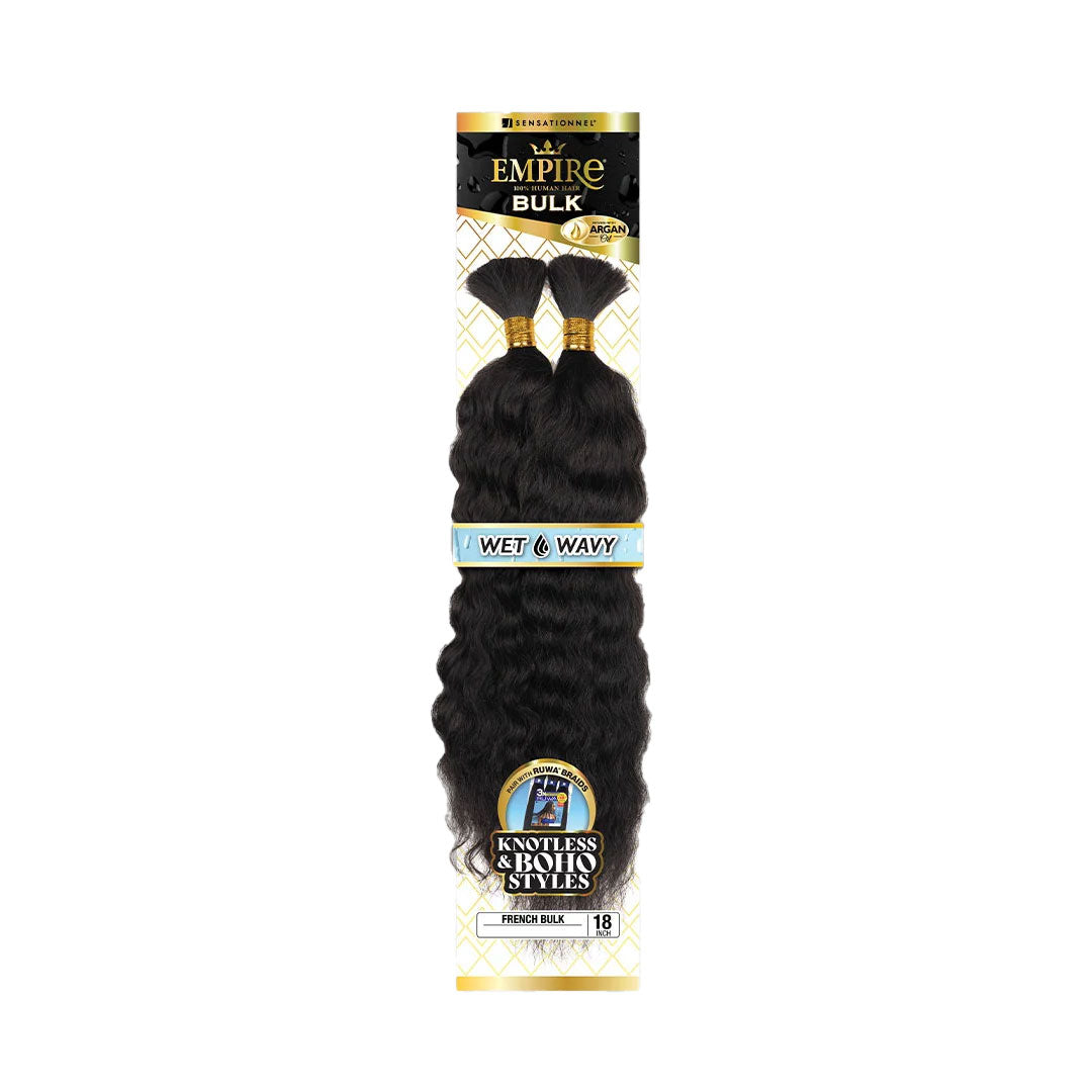 Sensationnel Human Hair Weave Empire Wet & Wavy French Bulk 18"