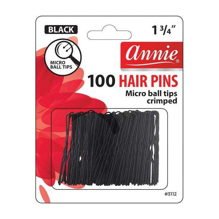 [Annie] Hair Pins 1 3/4" 100Pcs Black