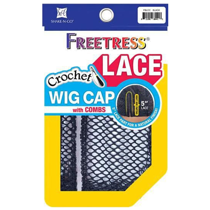 Freetress 5" Lace Part Crochet Wig Cap With Combs Diamond Shape Weavin