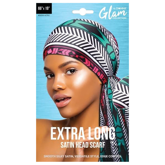 Donna Extra Long Satin Head Scarf 66" X 19"